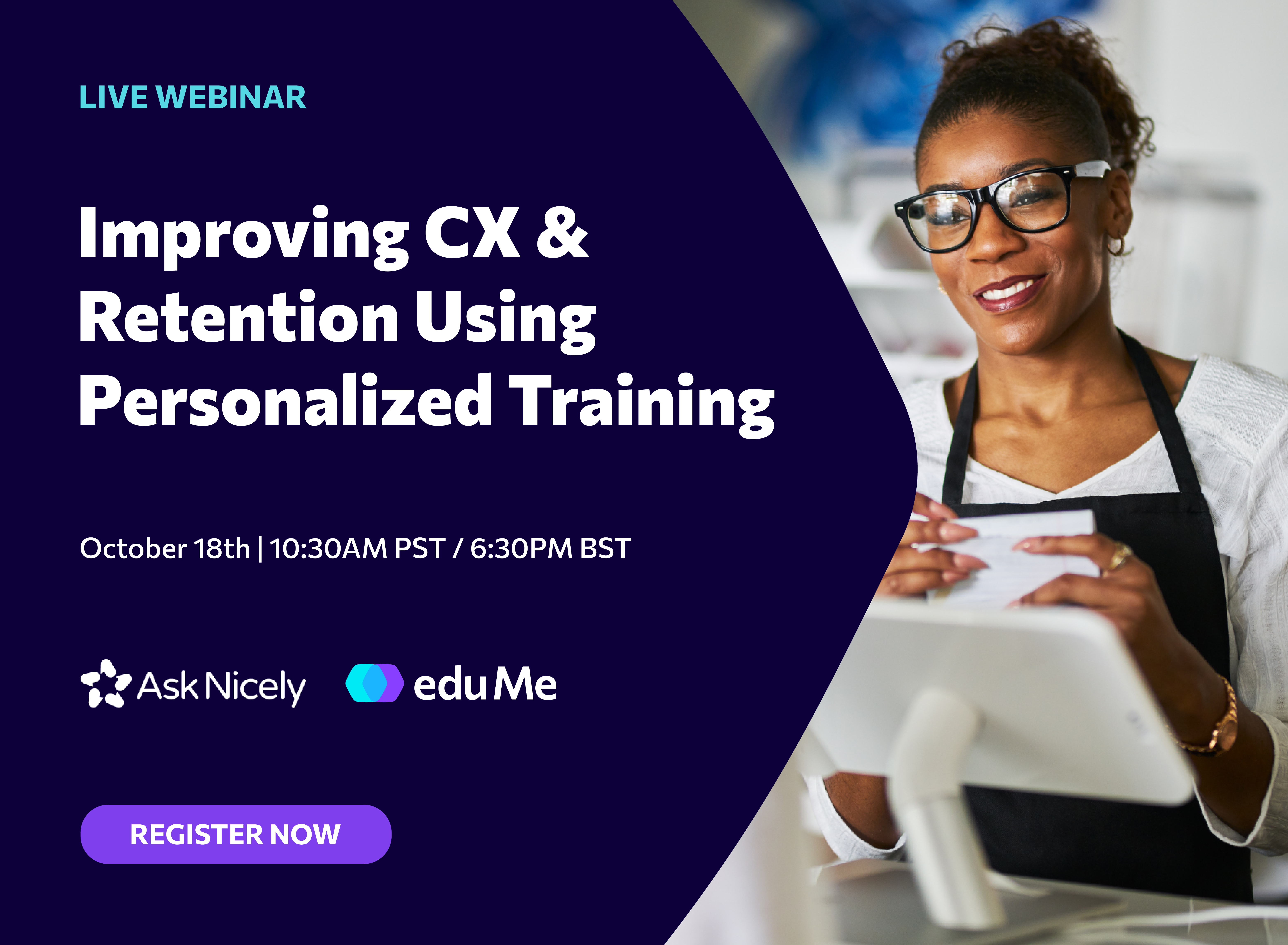Webinar | Improving CX & Retention Using Personalized Training | eduMe